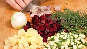 Nuotraukų virimo receptas: švedų salotos su Seld, žingsnis Nr 1
