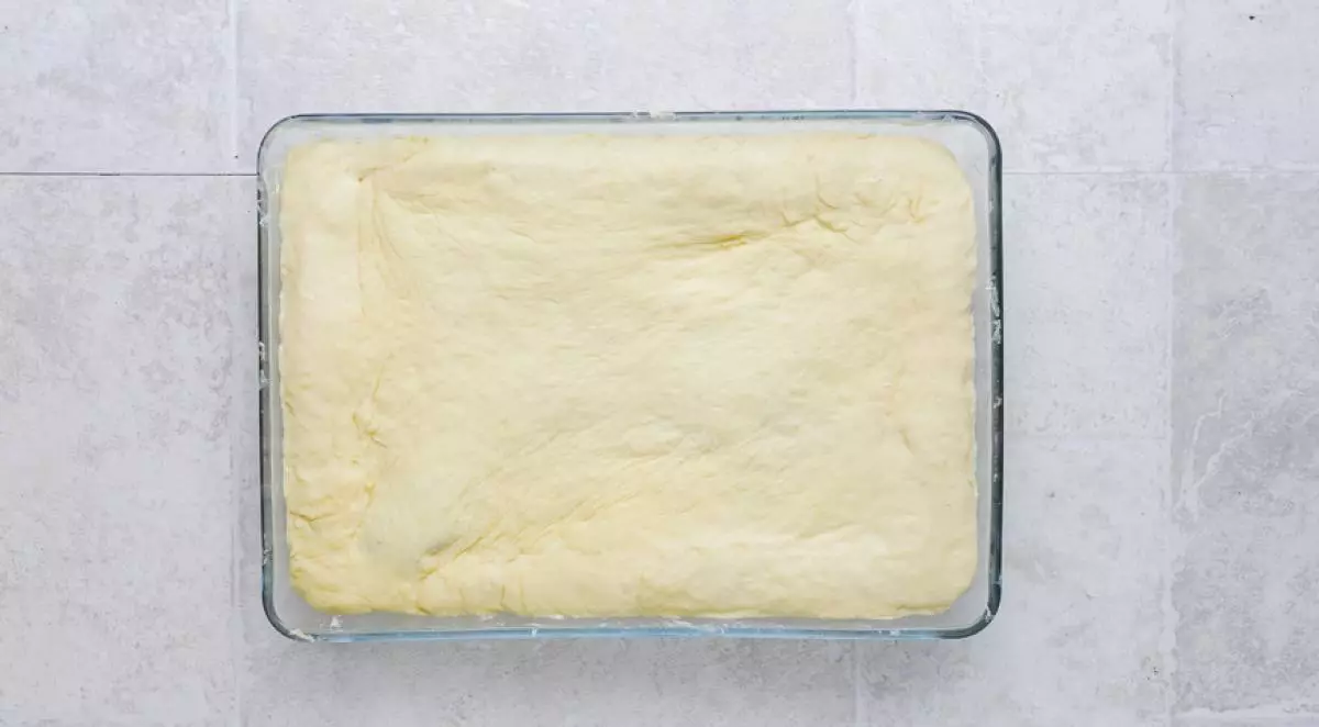 Stock Foto Cooking Recipe: Big Pie Med Tomger Kål og Egg, Trinn Nummer 6