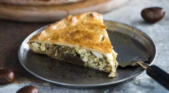Pie s gljivama i svilenim tofu, korak-po-korak recept s fotografijama