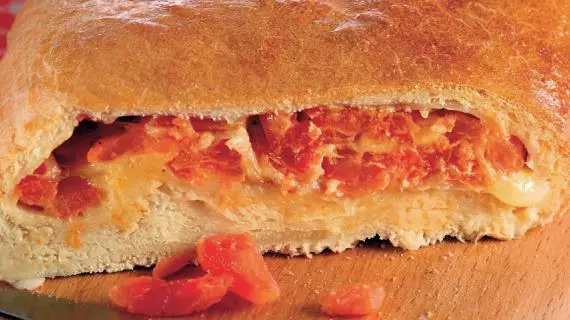 Crisp Tomato Pie met Mozsarella, stapsgewijs recept met foto's