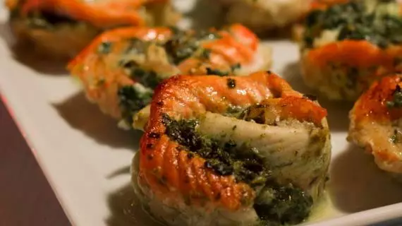 Fish "Roses" with spinach, step-by-step recipe with photos