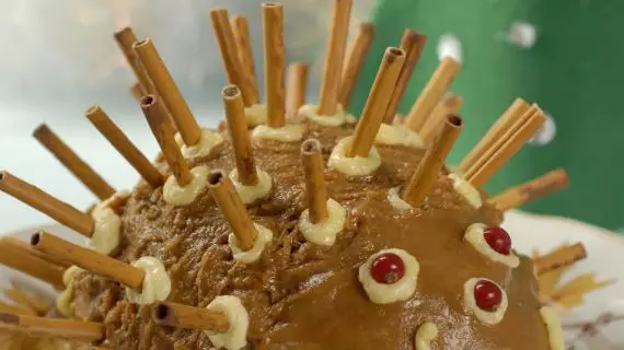 Cake Hedgehog, step-by-step recipe na may mga larawan