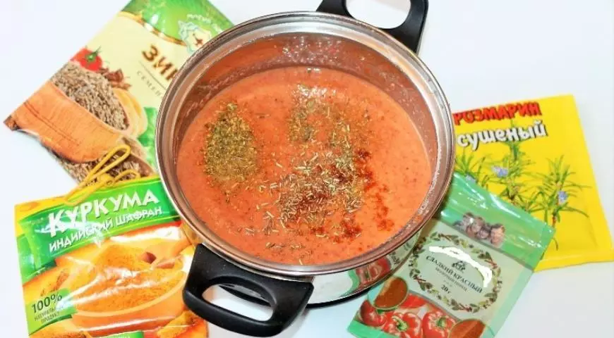Stock Foto varenie recept: bean polievka pyré, krok číslo 7