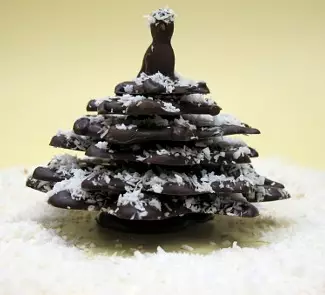 Σοκολάτα Χριστουγεννιάτικο δέντρο από τη σοκολάτα Dmitry Mateyachik, συνταγή βήμα προς βήμα με φωτογραφίες