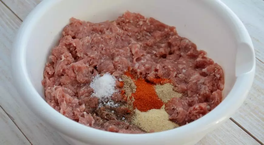 Pork mince mix with spices.