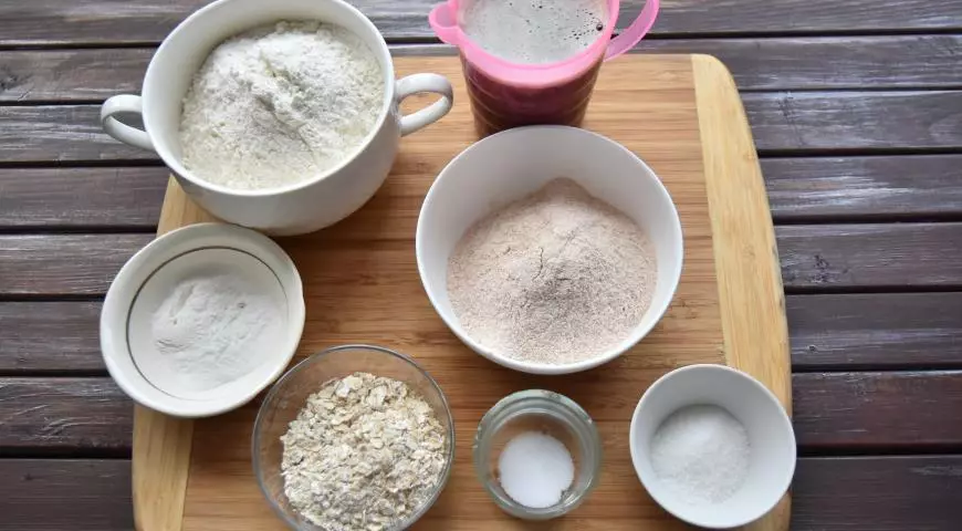 Foto da preparação de uma receita: pão livre de ruptura, passo número 1