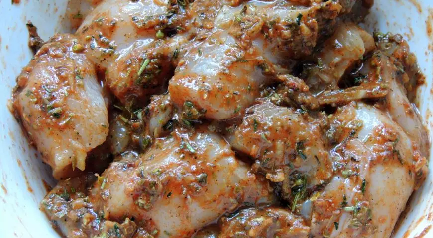 Marinate nqaij qaib nqaij qaib fillet