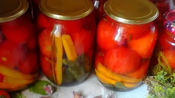 Tomatoes "Sugar", step-by-step recipe na may mga larawan