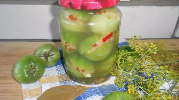 Sharp Green Tomatoes, Step-by-Step Recipe With Photos