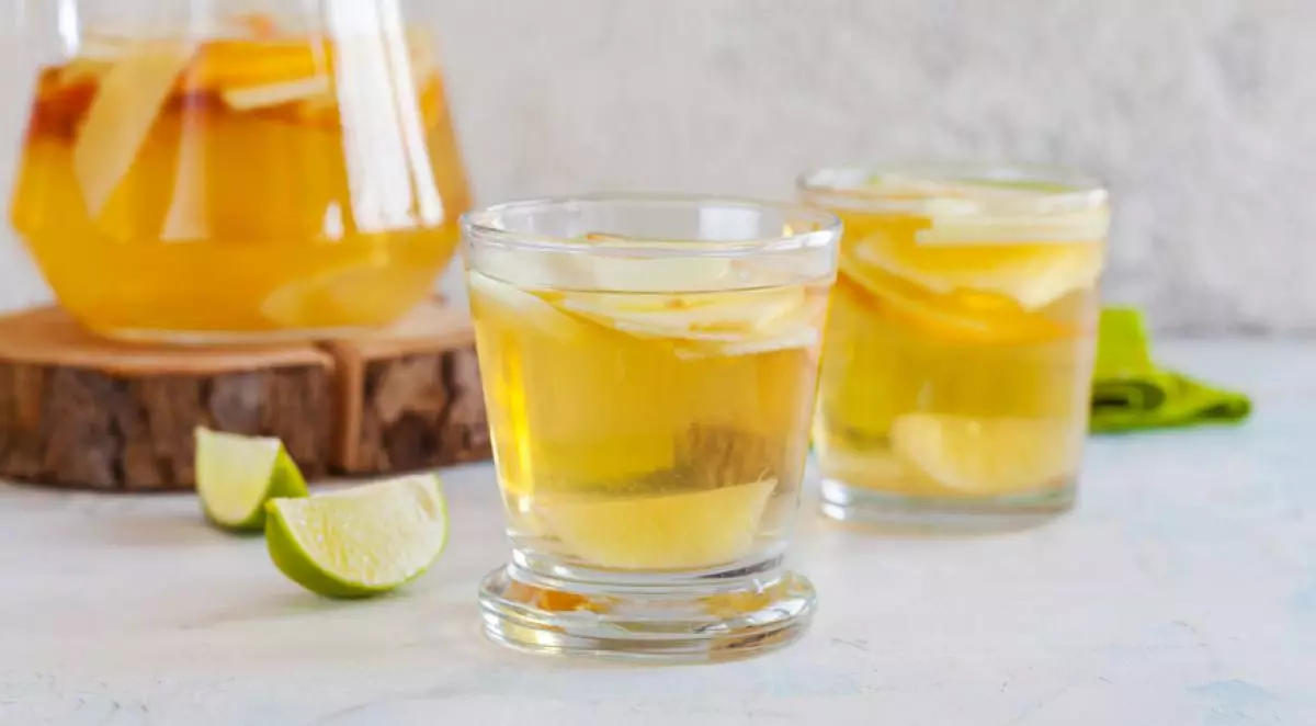 White wine Punch, step-by-step recipe with photos