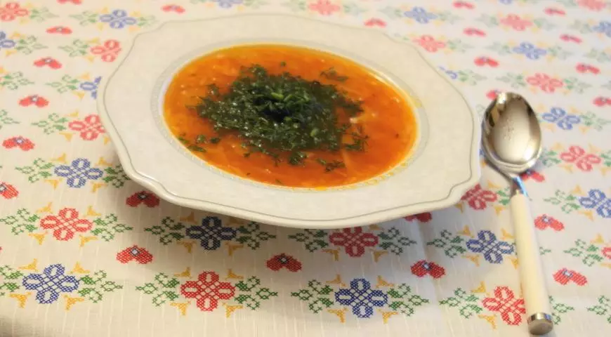 Sopa magra com Repolho Sauer e feijão branco