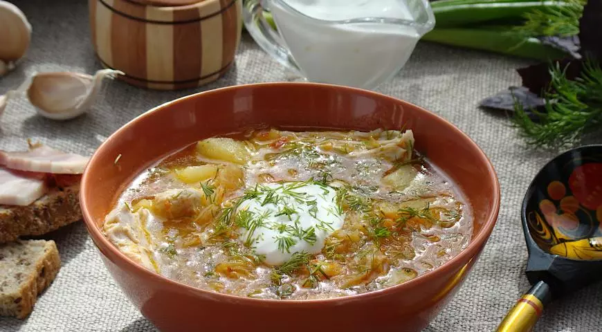 Foto matlaging Oppskrift: Klassisk fersk kål suppe, trinn nr. 12