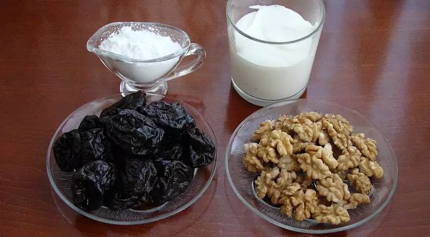 Ntụziaka foto na-esi nri: prunes na ukpa, nọmba 1