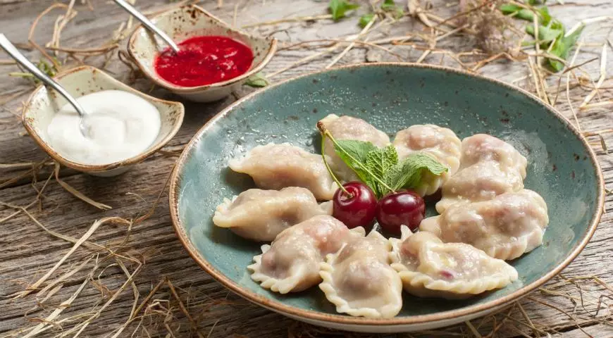 Dumplings with cherry