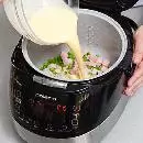 Фото приготування страви: Яєчне суфле з шинкою в мультиварці, крок №3