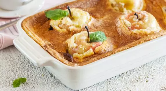 Jabolka v Marno Souffle, recept po korakih s fotografijami