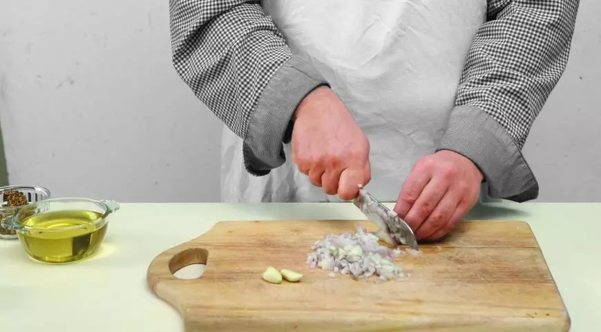 Fotografie varenie recept: univerzálna pokládka pre šaláty, krok č. 1