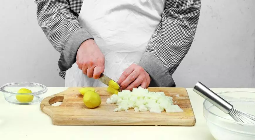 Foto della preparazione della ricetta: pancakes magri con un poster, il punto numero 3