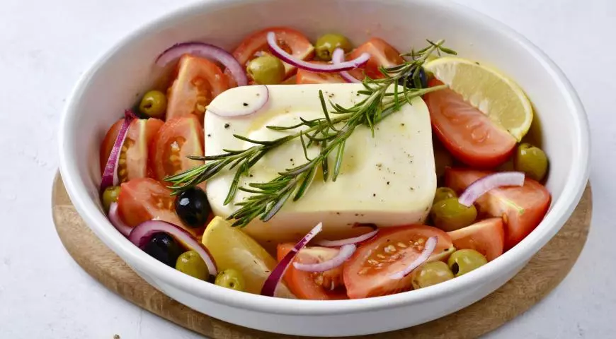 Foto matlagning Recept: Bakat feta med olivolja och honung, steg nr 3