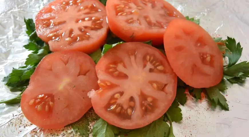 Foto de stock Receita de cocción: peixe en folla, paso número 1