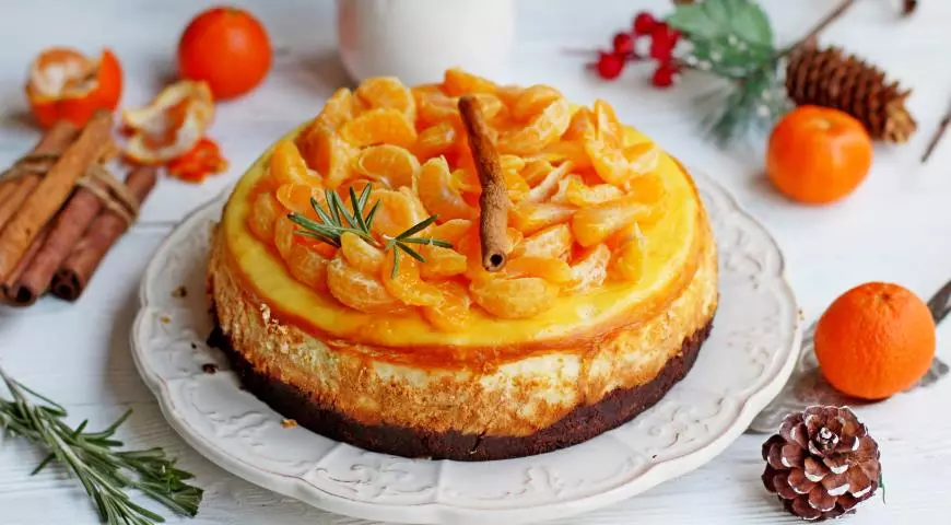 Cheesecake z pikantnymi mandarynami z Auriki