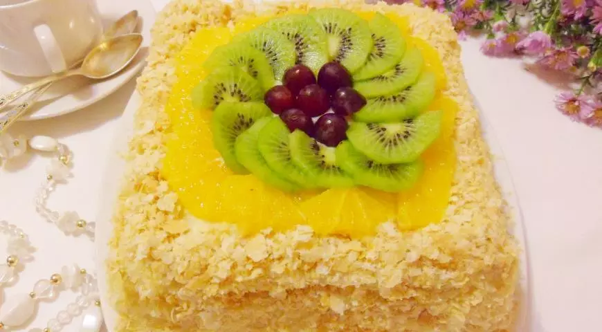 Foto Rețetă de gătit: Cake Napoleon de la testul finisat Puff, Pasul nr. 14