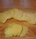 Potatoes cut thin circles