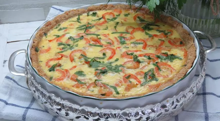 Foto Cooking Recept: Cheese Pie mei garnalen, stap nr. 5