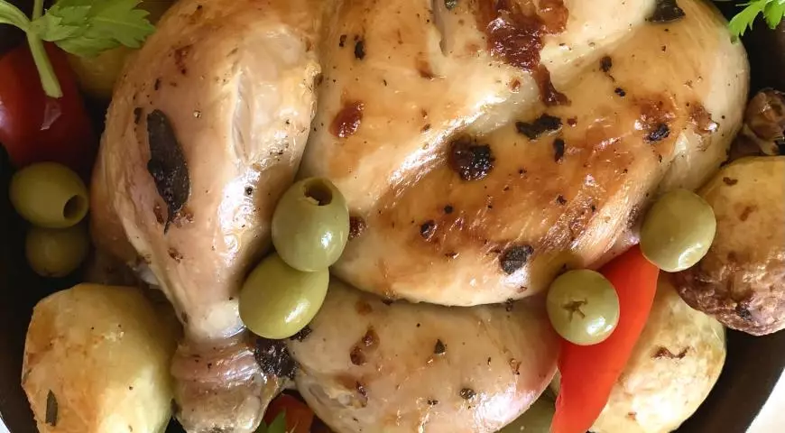 Foto van de voorbereiding van het recept: gebakken kip in de mediterrane stijl, stap №4