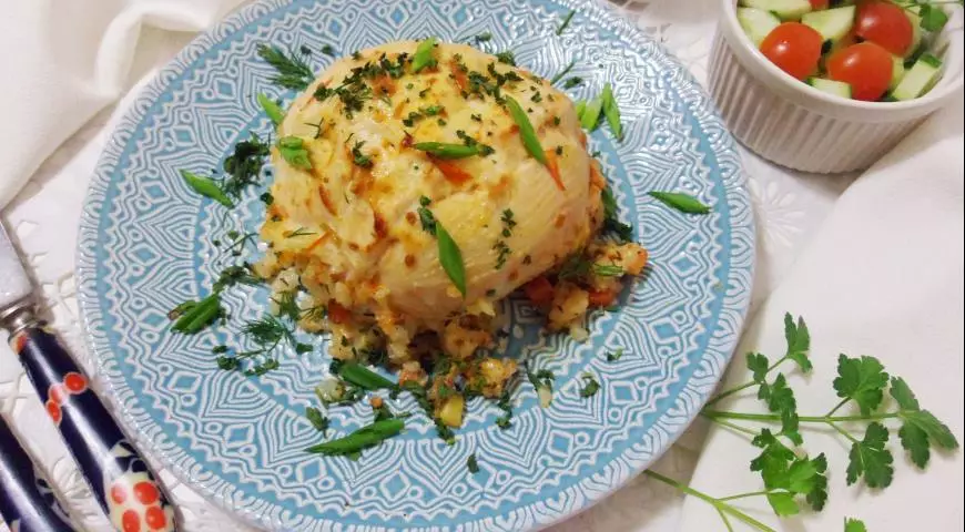 Foto Kachen Rezept: gestoppt Pouletbomm, Schrëtt Nr. 18