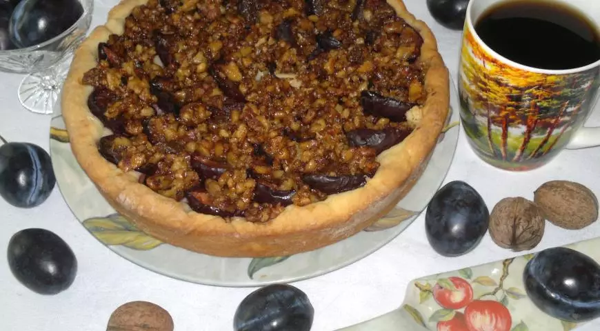 Foto foto cooking recepte: kūka no biezpiena mīkla ar kanniņu un valriekstu karameli, soli №14