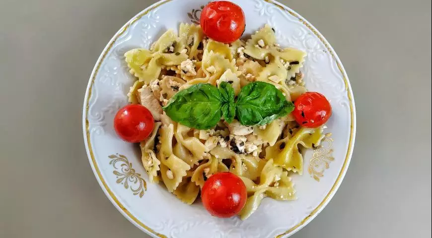 Pasta with turkey meat and Cottage cheese