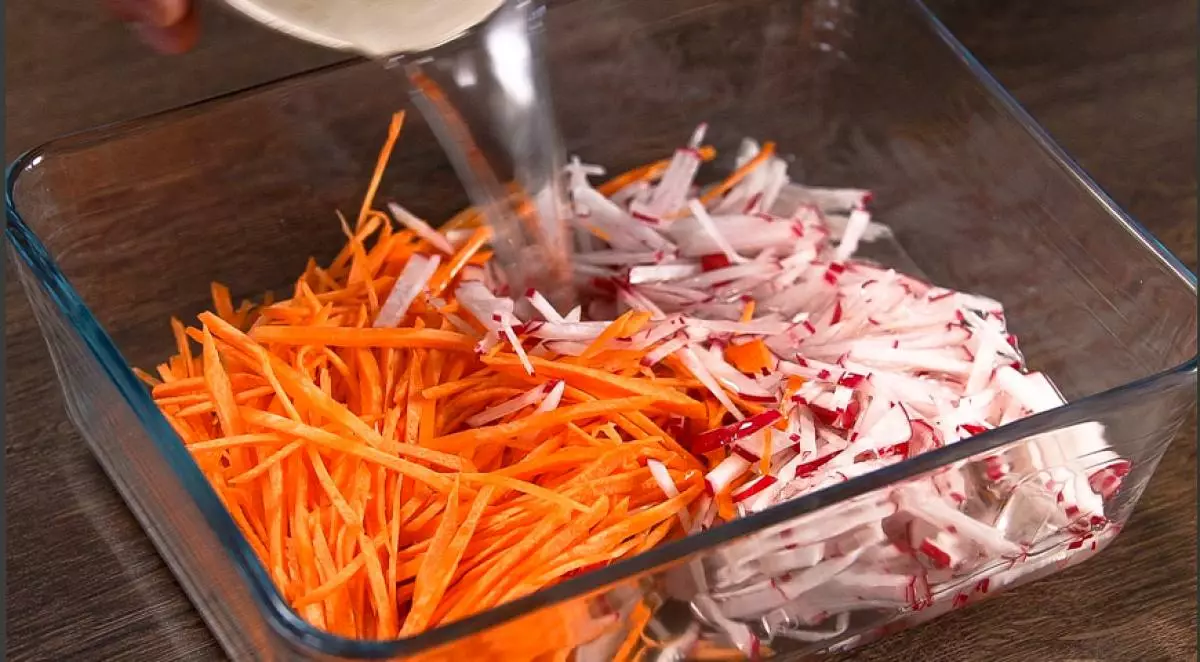 Stock foto Recepta de cuina: pastissos a la planxa en estil asiàtic amb porc i verdures en escabetx, número de pas 1