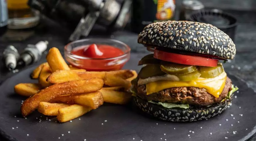 Burger mat Kartoffel fri