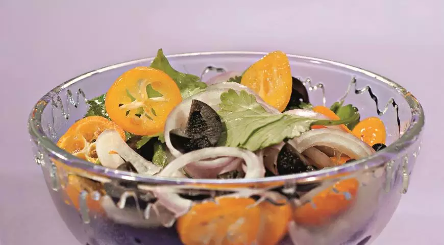 Kumquat salade, stapsgewijs recept met foto's