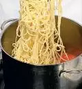 Фото пешерү рецепты: Спагетти диңгез продуктлары, 6 нчы адым
