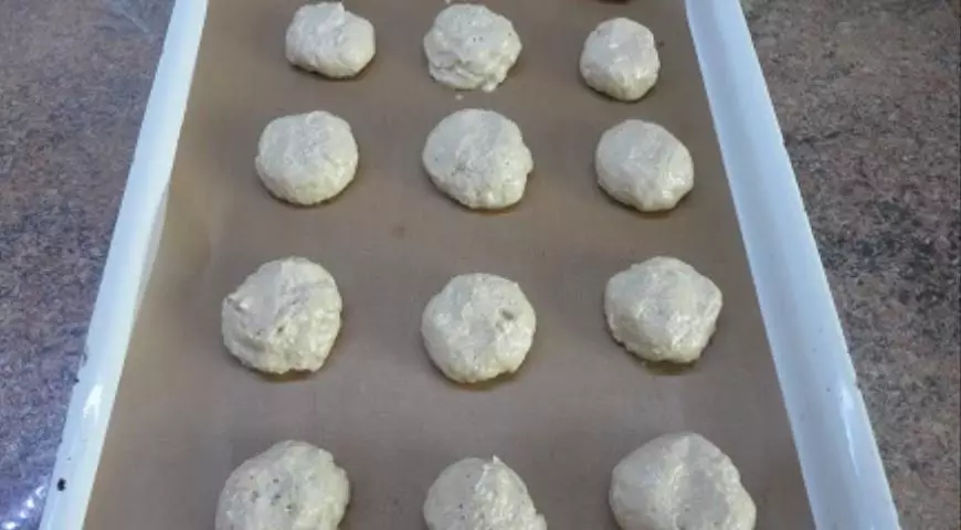 Curd Cookie kave, oblika okrugle kolačiće