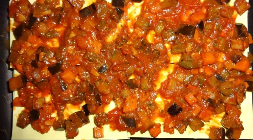 Stock foto resep memasak: lasagna sayuran dengan saus behamel, langkah nomor 10