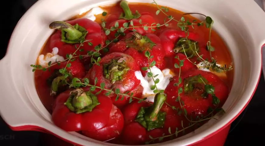 Sauce tomate piments à feuilles peluches