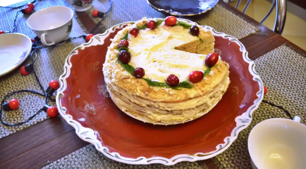 Pastel de miel con leche condensada