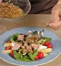 Stock Foto Kachen Rezept: Nisauaz Salat mat Konserven, Schrëtt Nummer 6
