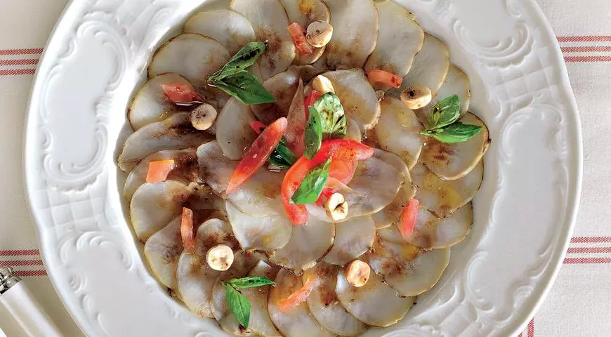 Topinambur Carpaccio, krok za krokem recept s fotografiemi