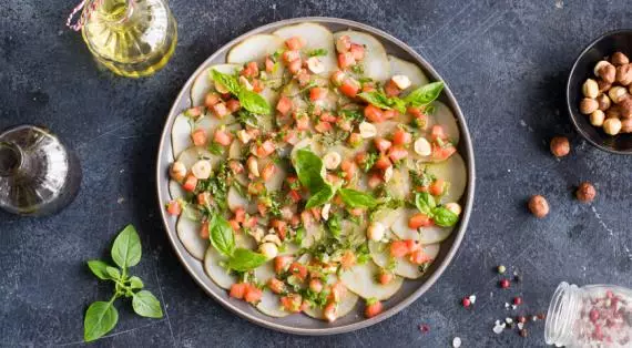 "Karpaccho" z Topinambur, krok za krokom recept s fotografiami