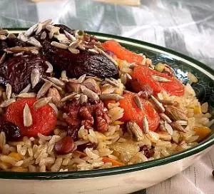 Shahsky pilaf oostelike sprokie, stap-vir-stap resep met foto's