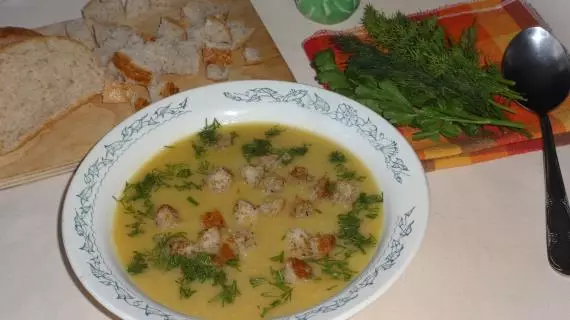 Sopa de verduras Gorokhovo con galletas, receta paso a paso con fotos