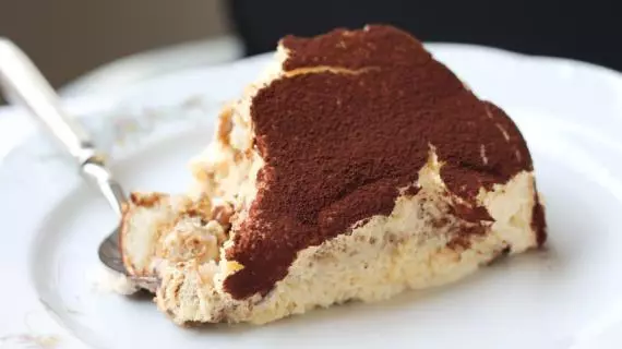 Tiramisu dengan Cocoa, resipi langkah demi langkah dengan foto