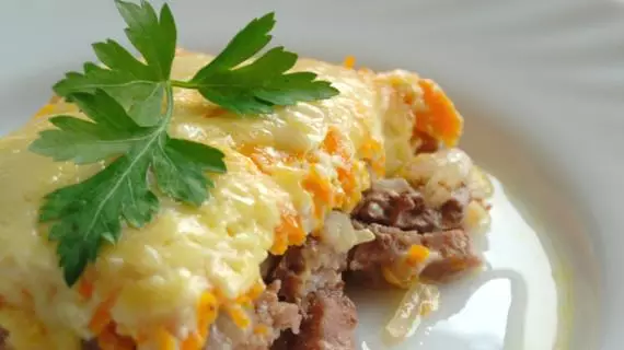 Carne con verduras baixo queixo, receita paso a paso con fotos