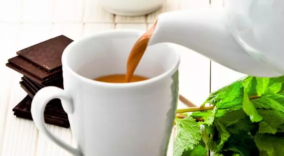 MINT csokoládé tea, lépésenkénti recept a fotókkal