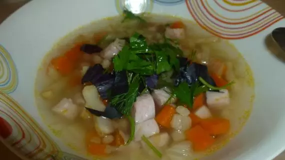 Parl soup with vegetables and ham, step-by-step recipe with photos