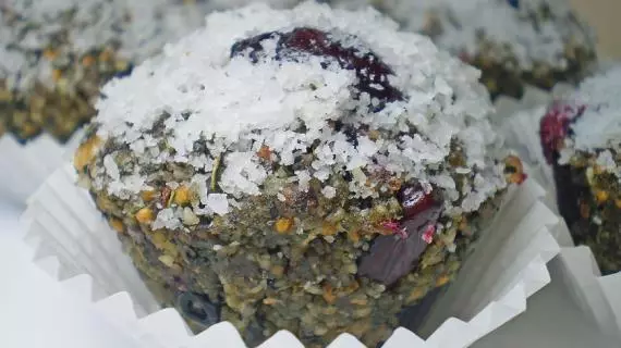 Ořechové muffiny s ovocem, krok za krokem recept s fotografiemi